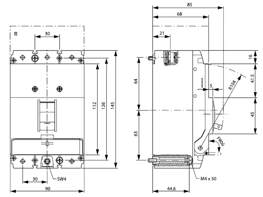 Moulded case circuit breakers, LZM series, LZMC1-A40-I, LZMC1-A50-I ...