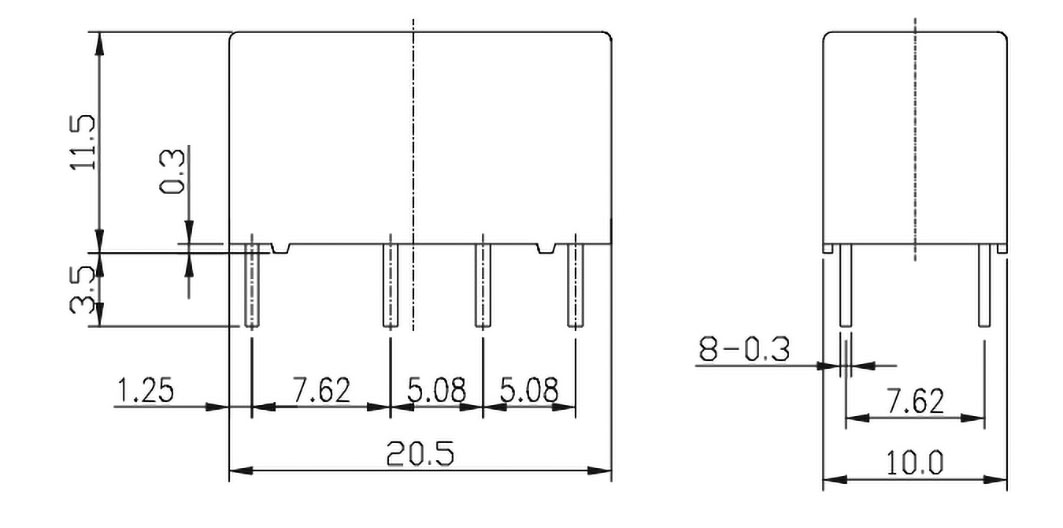 GS-SH-224T GOODSKY - Relay: electromagnetic | DPDT; Ucoil: 24VDC; 2A; 1A/120VAC; 2A/24VDC | TME ...
