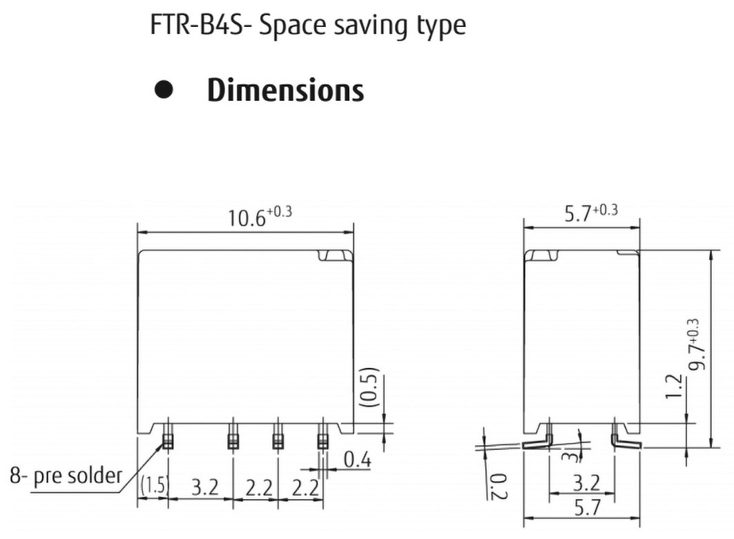 FTR-B4SA4.5Z-B05 FUJITSU - Relay: electromagnetic | DPDT; Ucoil: 4.5VDC; 0.3A/125VAC; 1A/30VDC ...