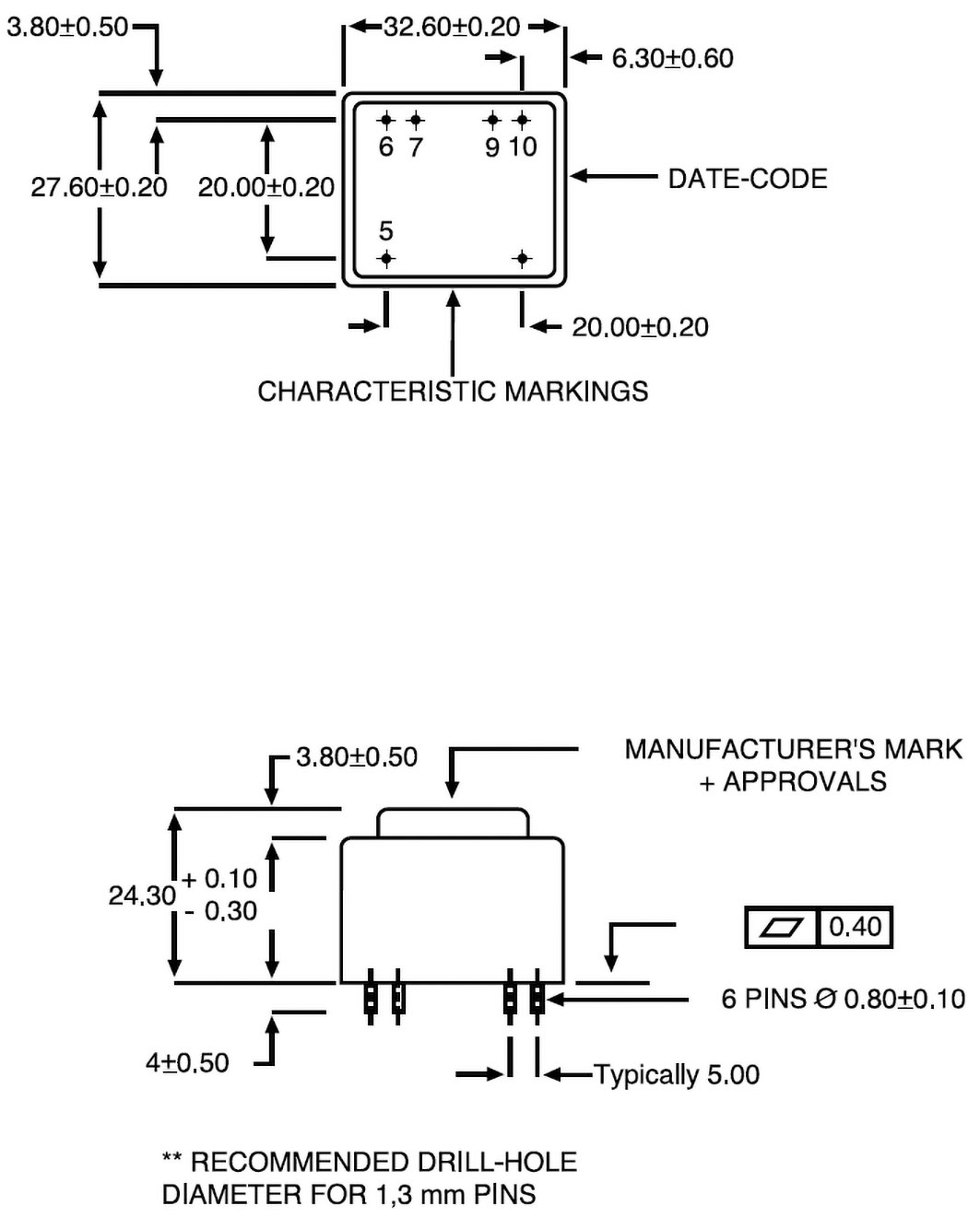44092 MYRRA - Transformer: encapsulated | 1.5VA; 230VAC; 9V; 9V; 83mA ...