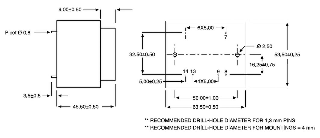 Transformer: encapsulated; PCB; MYRRA, MYRRA-44013, MYRRA-44014, MYRRA ...