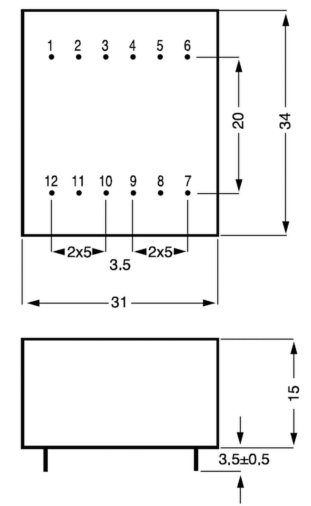 Transformer: encapsulated; PCB; MYRRA, MYRRA-44013, MYRRA-44014, MYRRA ...