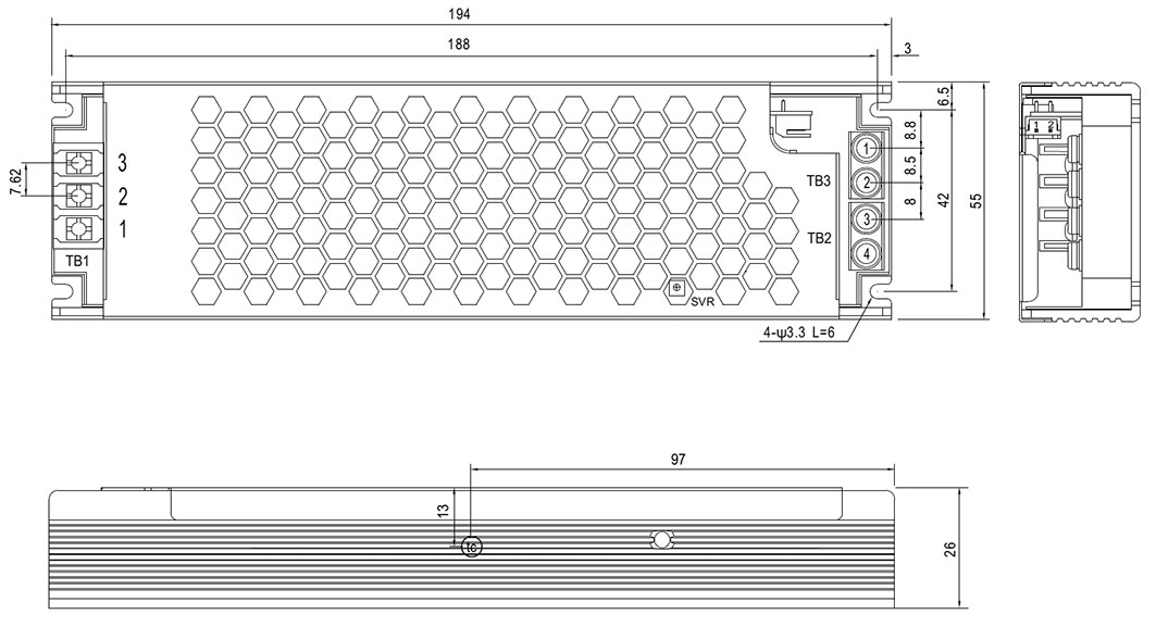 UHP-200-12 MEAN WELL - Power supply: switched-mode | modular; 200.4W ...