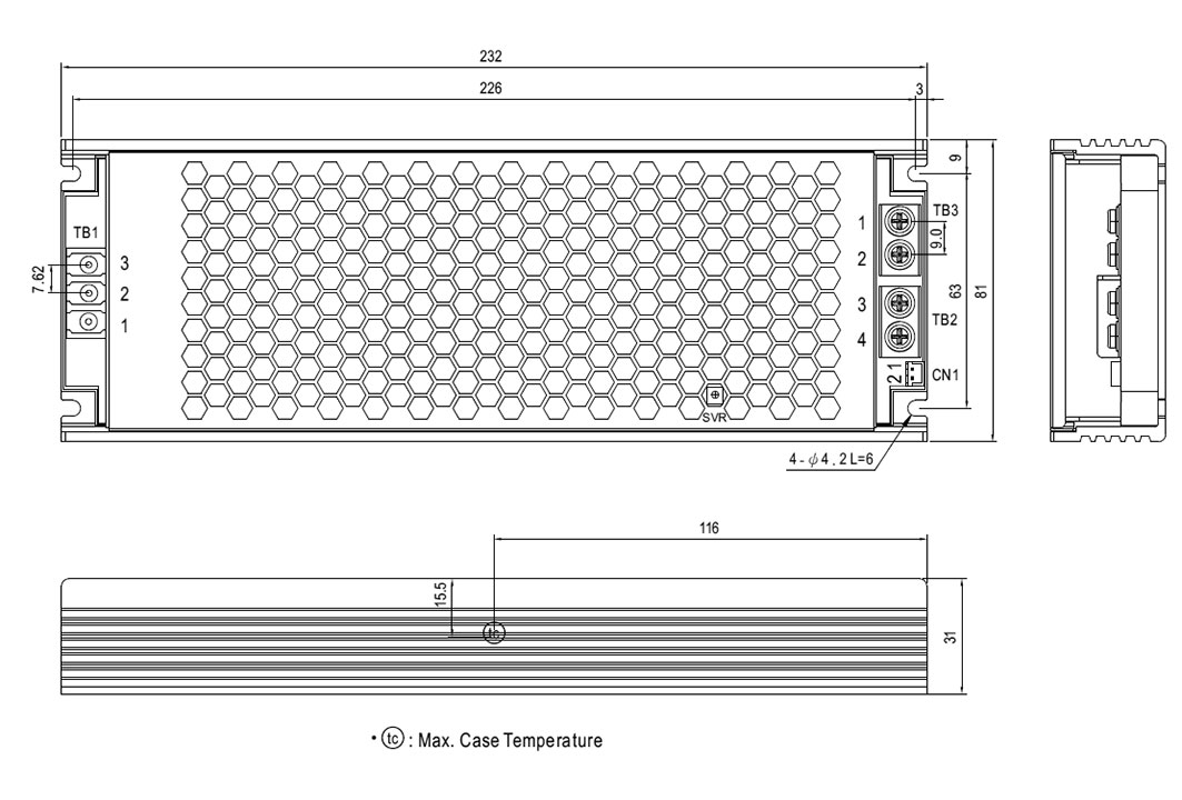 Power supply: switched-mode; modular; UHP; MEAN WELL, UHP-200-3.3, UHP ...