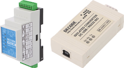 Industrial converters, USB series, USB/RS232-ISO, USB/422-485-ISO |EN|