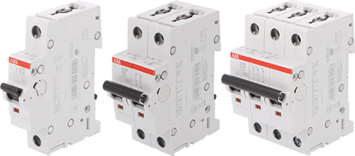 Überstromschalter S200 mit D Charakteristik, S201-D0.5, S202-D0.5, S203 ...