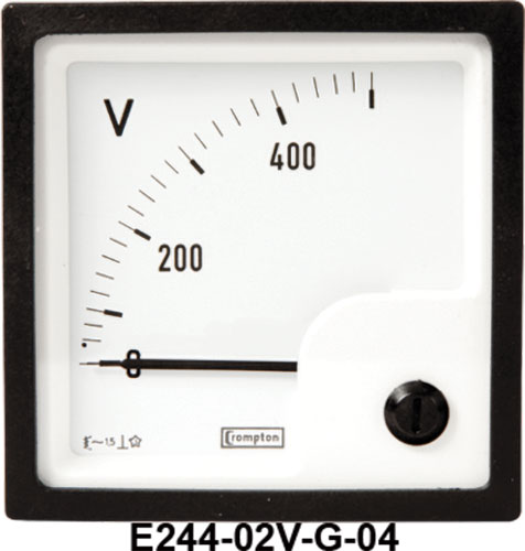 Voltmeter; analogue, mounting; CROMPTON - TE CONNECTIVITY, E242-02V-G ...
