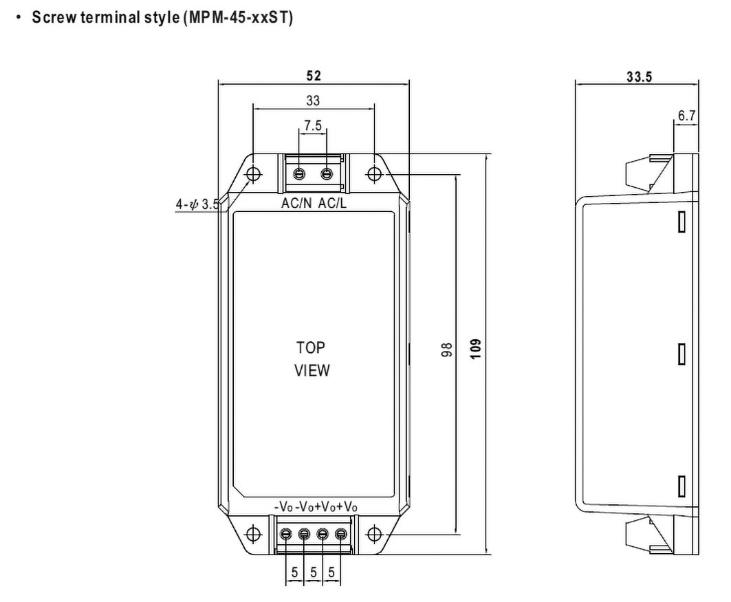 Switching power supplies for PCB, MPM series, MPM-05-3.3, MPM-05-5, MPM ...