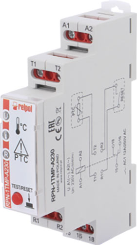 Temperature monitoring relay; RPN-1T; RELPOL, RPN-1TMP-A230 |EN|