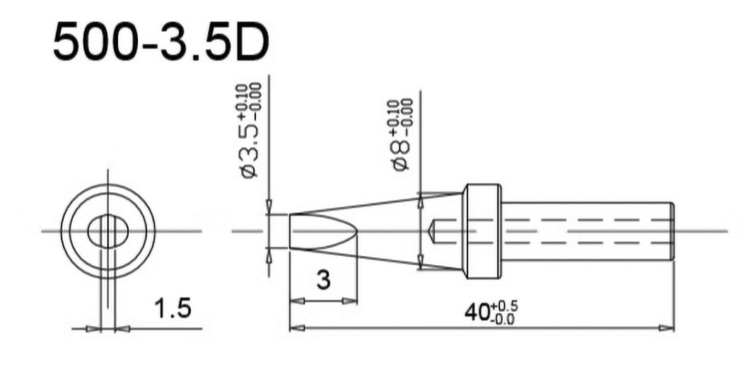 Hrot: pro páječky s topným tělískem; QUICK, QUICK-Q500-2.4D, QUICK-Q500 ...