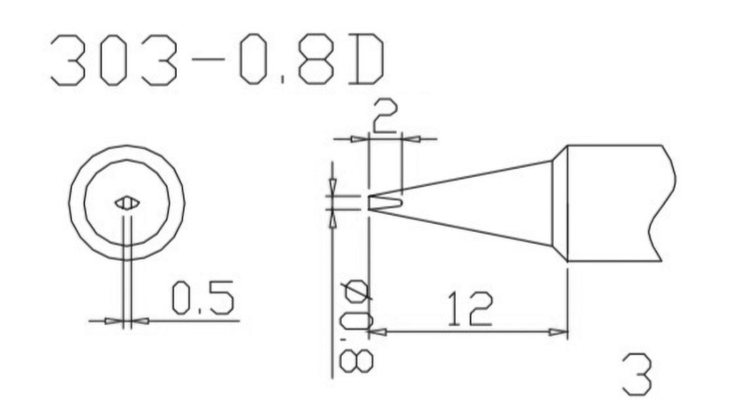 Tip: for sold. irons with heating element; QUICK, QUICK-Q303-0.5C, QUICK-Q303-0.8B |EN|