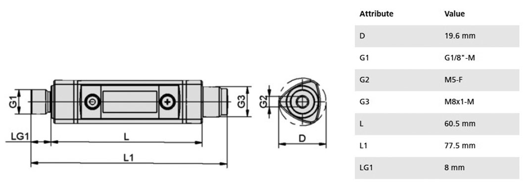 VSI-VP8-D-M8-4 SCHMALZ - Vacuum and pressure switch | 16g; 0÷50°C ...
