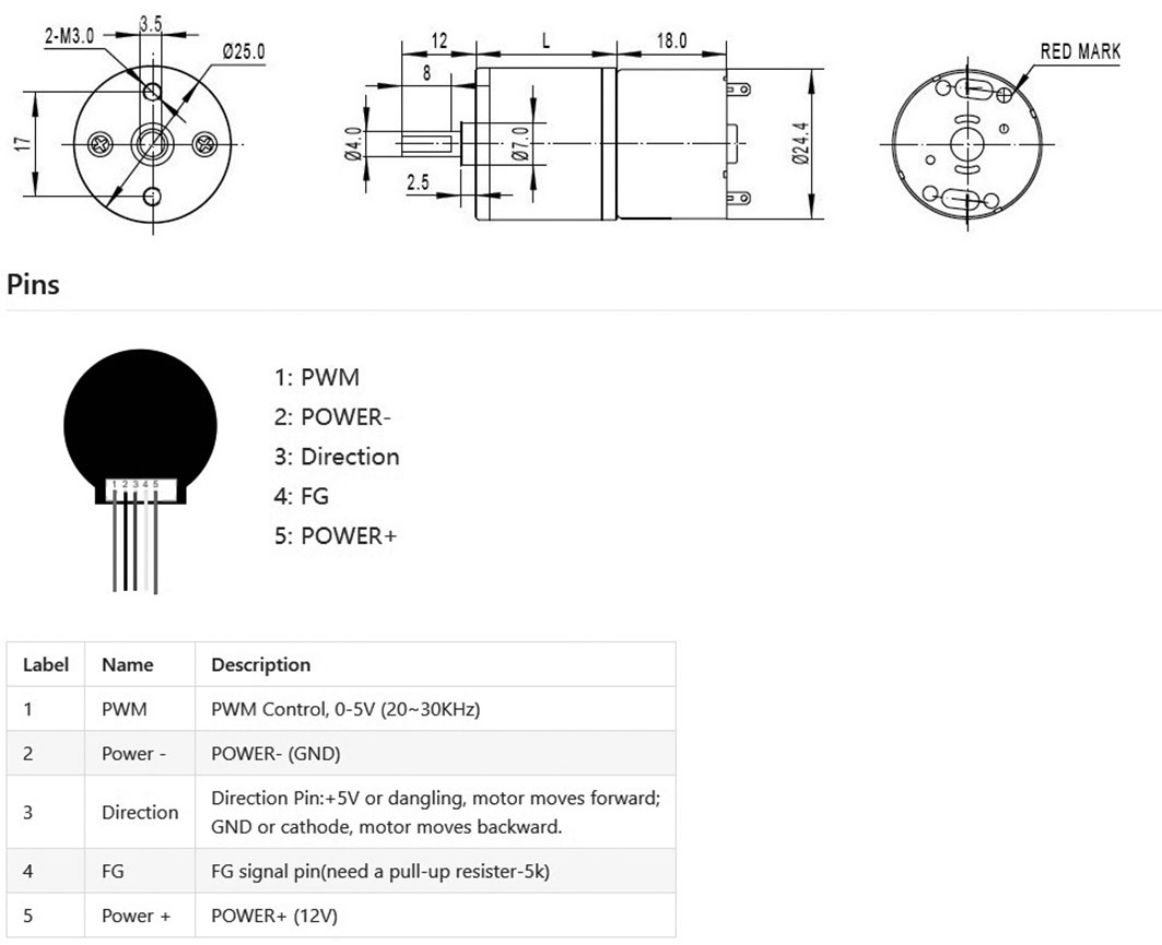 DFrobot micromotors, DF-DFR0399, DF-DFR0411, DF-DFR0429, DF-DFR0430, DF ...