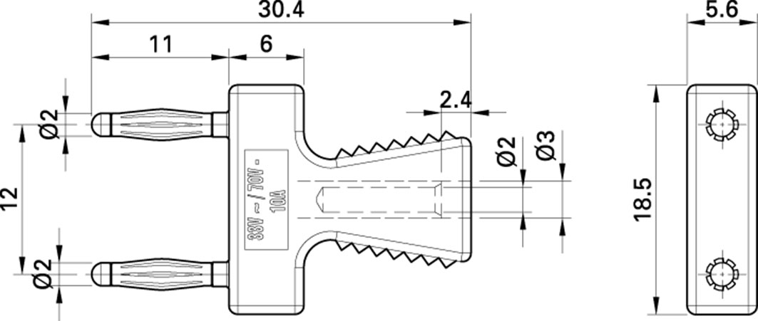 STÄUBLI; Connector: stackable safety shunt, KS2-10L/1-29, KS2-10L-29, KS2-12L/1SA/A-21 |EN|