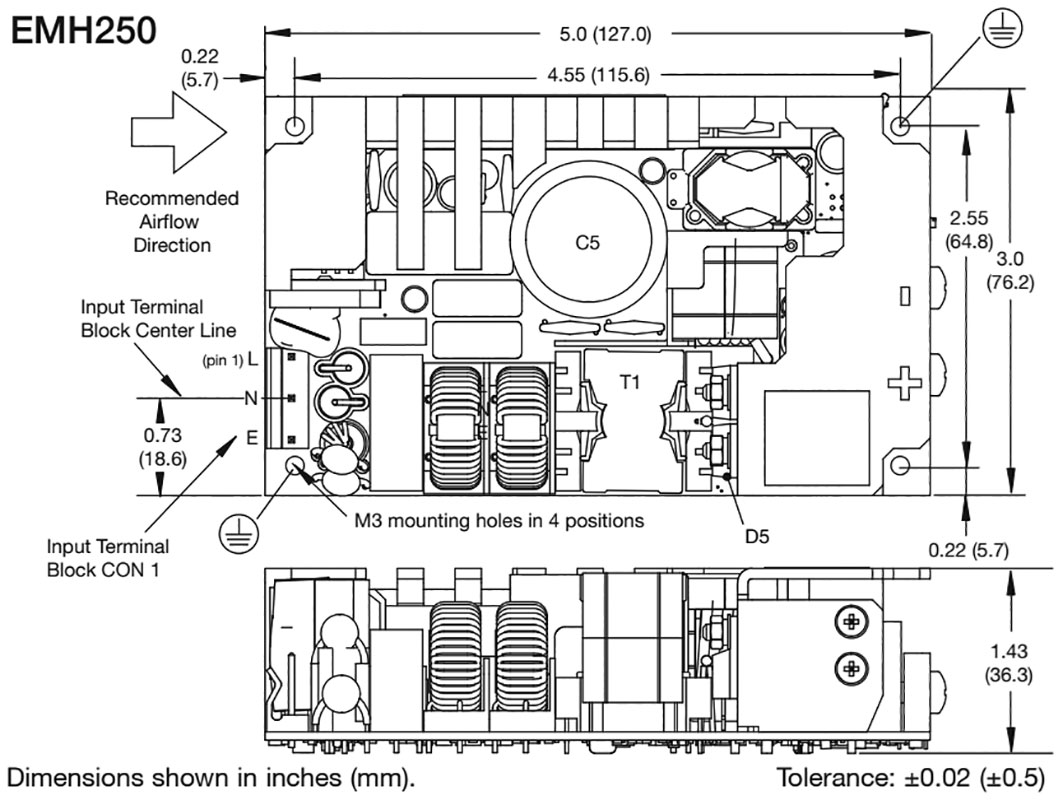 Switching power supplies for embedding, EML/EMH series, EML15US03-S ...