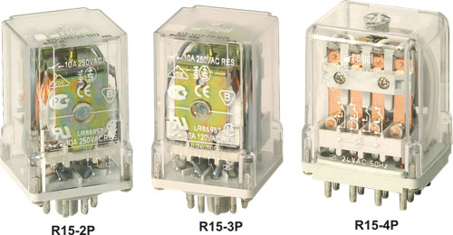 Relay: electromagnetic; industrial; RELPOL, R15-2P-110VAC, R15-2P ...