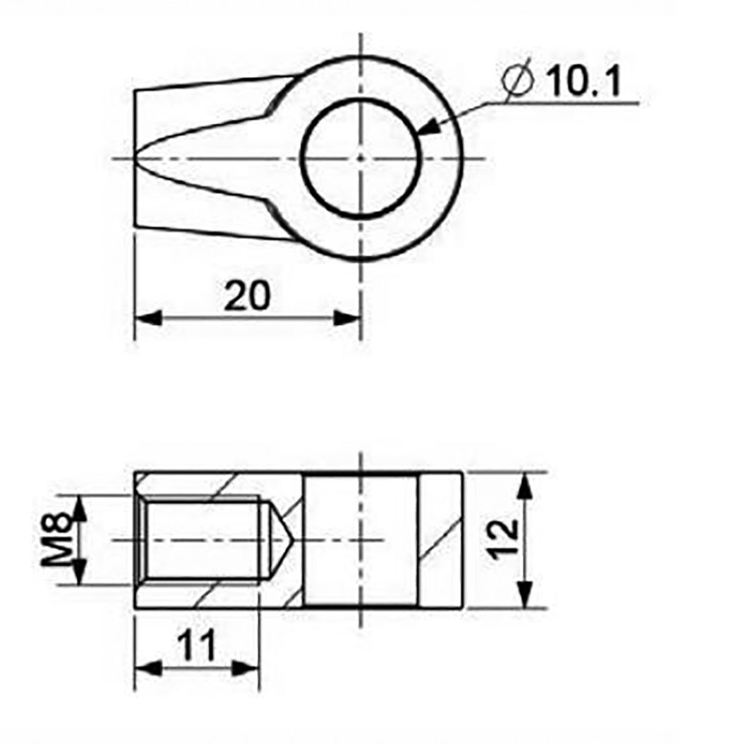 Mounting element for gas spring; PNEUMAT, 92261, 072421-8, 92214, 92215 ...