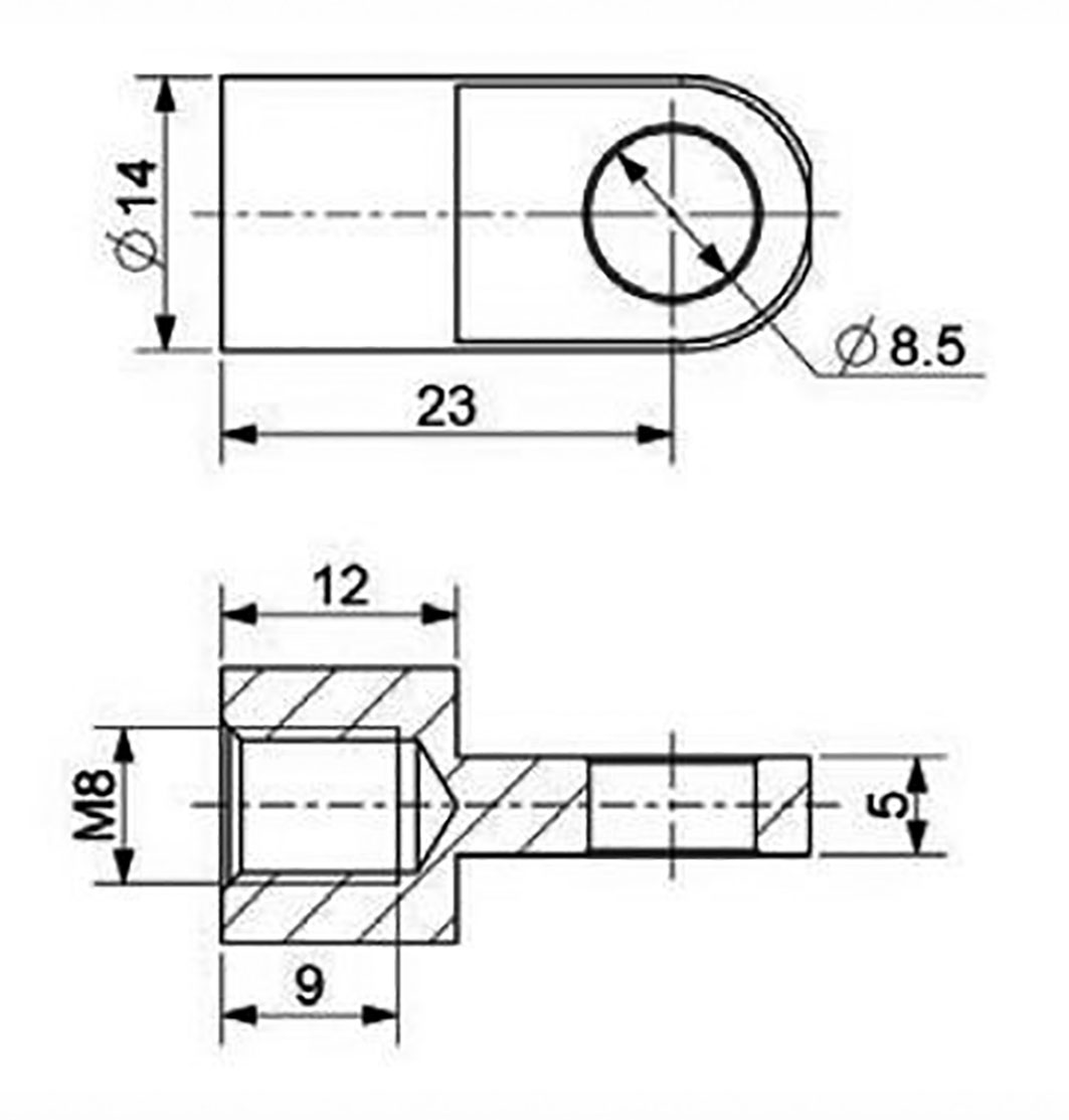 Mounting element for gas spring; PNEUMAT, 92261, 072421-8, 92214, 92215 ...