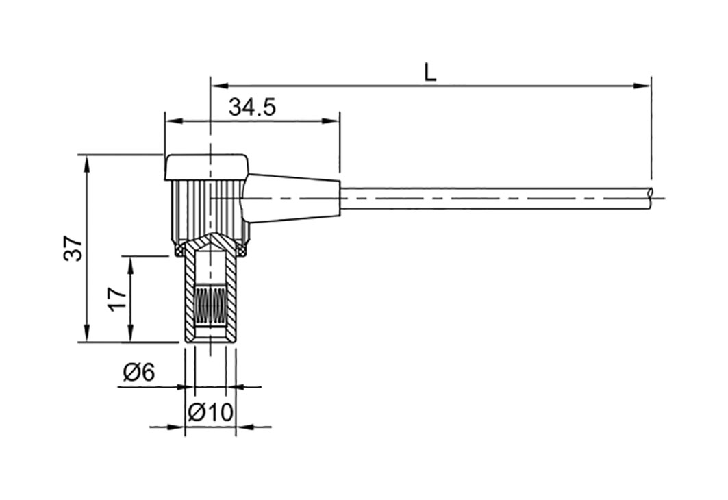 Connection cable; STÄUBLI; nickel plated; yellow-green, MC-POAG-EC/2 ...