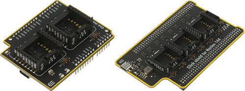 Click shield levyt mikroBUS standardilla MIKROE-yhtiöltä, MIKROE-1581 ...