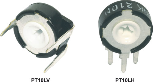 Potentiomètres ajustables PIHER série PT10L, PT10LH-100K, PT10LH-100R ...