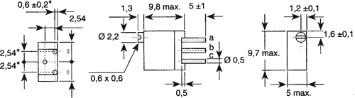 Multiturn trimmers, 3/8” standard, T93 series, T93YA10R, T93YA20R ...