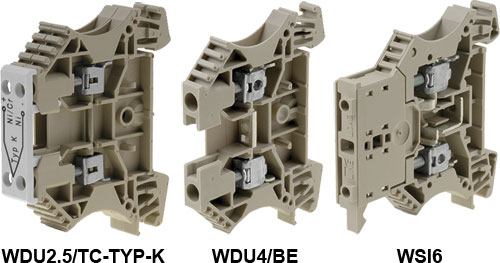 Šroubové svorky Weidmuller řady W, DLI2.5/LD-GN/PNPDB, DLI2.5/LD-RT ...