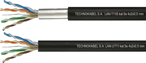 Wire: data transmission; Cat 5e; TECHNOKABEL, LAN-UT11, LAN-T11B |EN|
